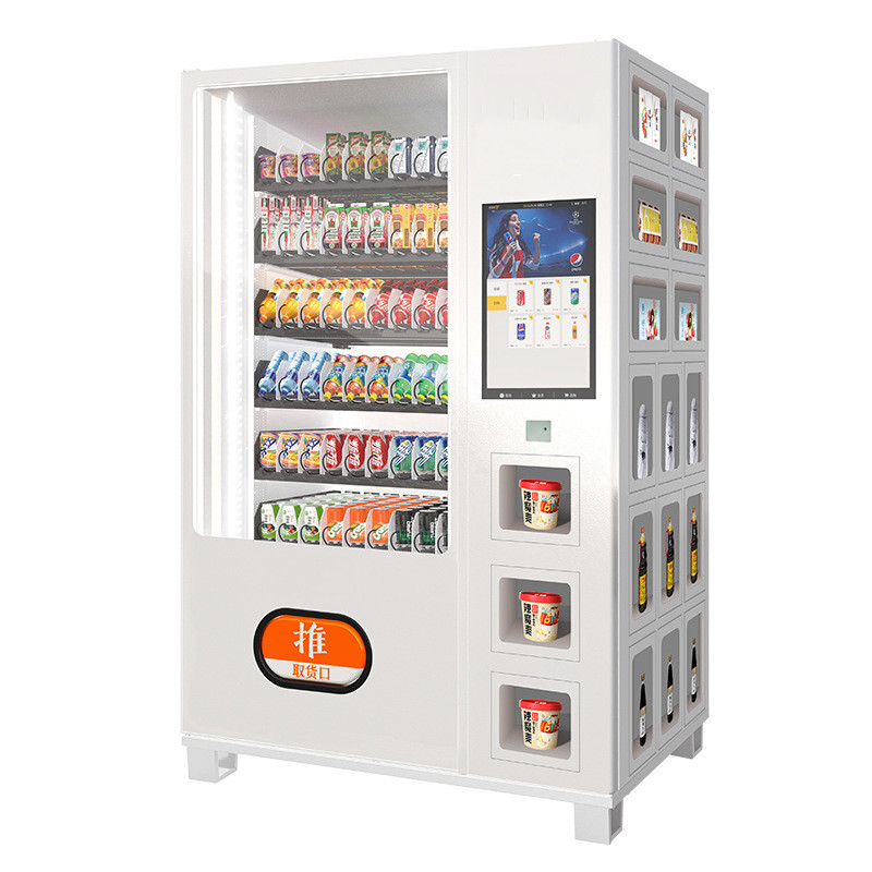 Pink Fully Automatic Vending Machine for Foods And Drinks Self Service ...