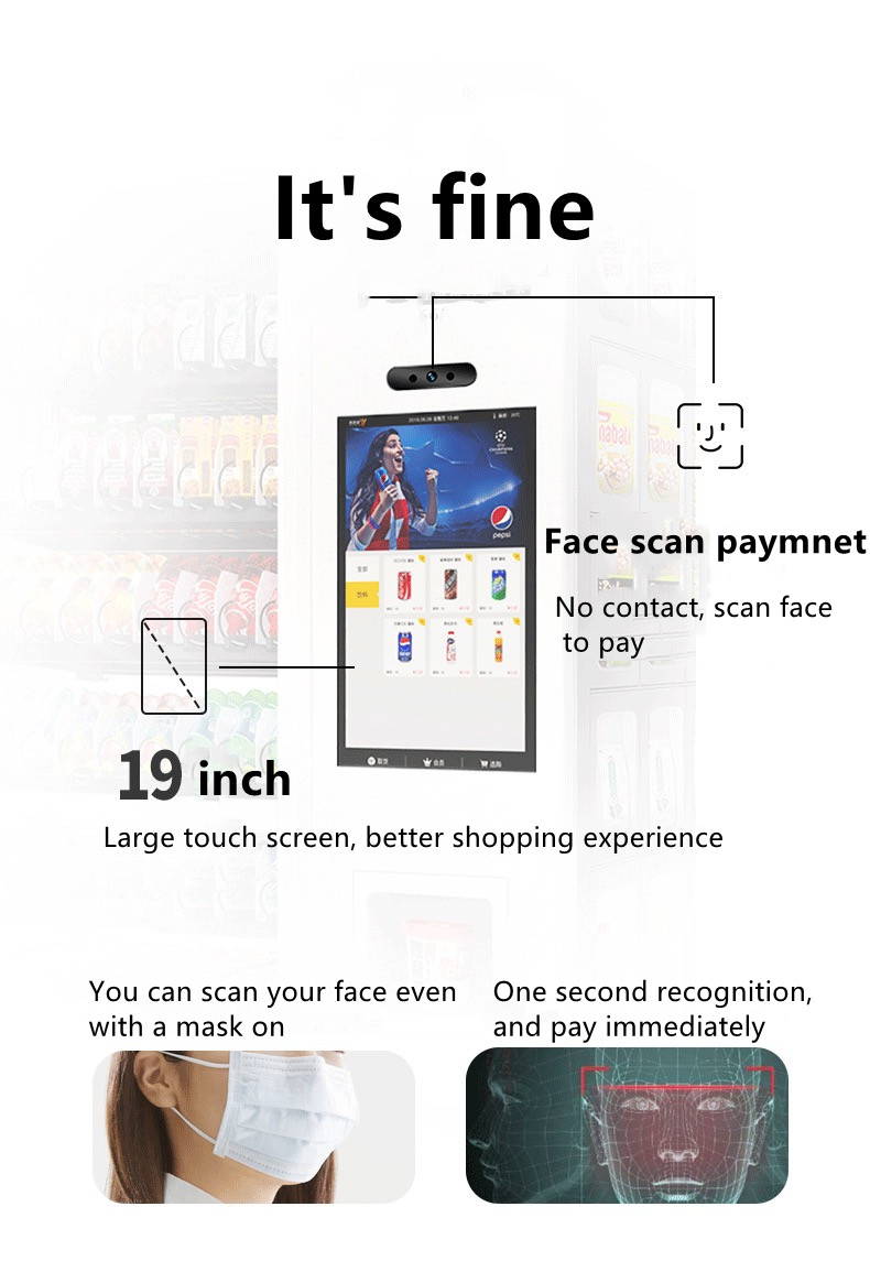 Cosmetics Digital Vending Machine with RFID Reader Self Service Cabinet ...